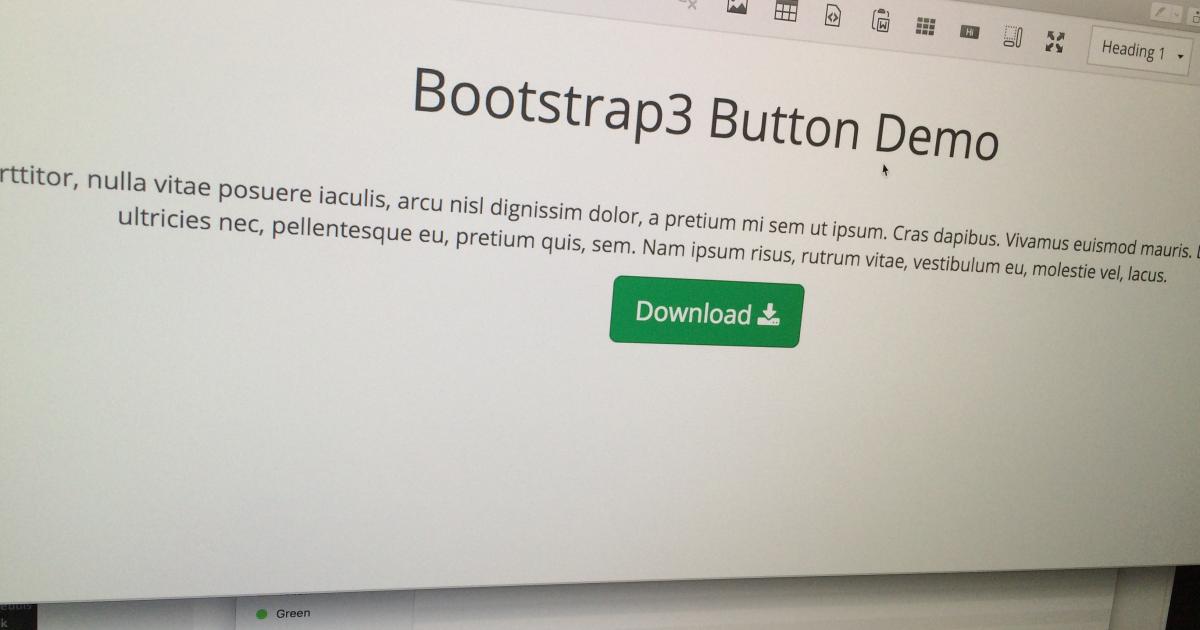 CKEditor4 Bootstrap3 Button Widget | Free Download